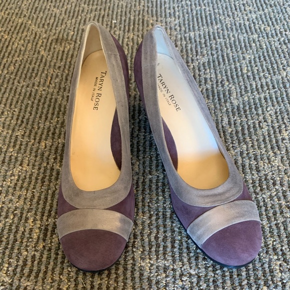 Taryn Rose | Shoes | Taryn Rose Grey Purple Suede Pumps | Poshmark